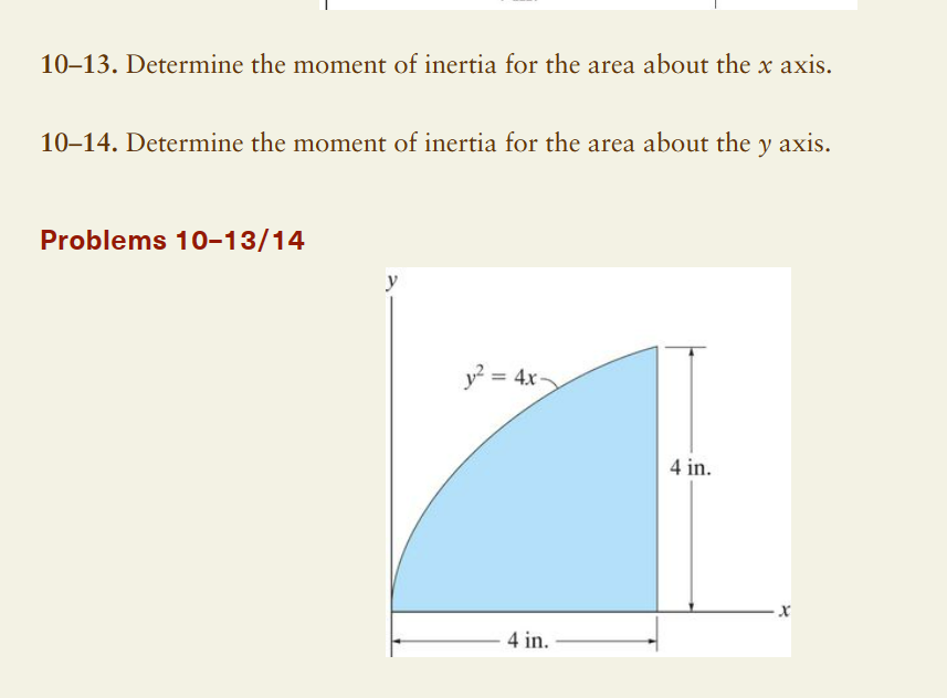 Solved 10-13. Determine the moment of inertia for the area | Chegg.com Solved 10-13. Determine the moment of inertia for the area | Chegg.com