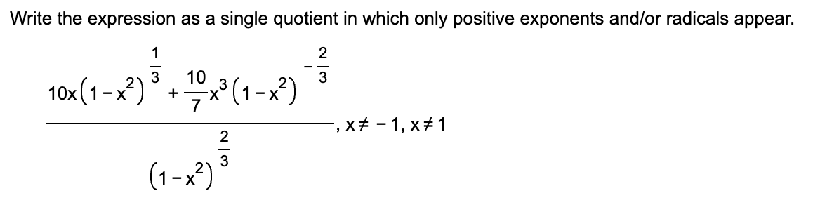 Solved Write the expression as a single quotient in which | Chegg.com