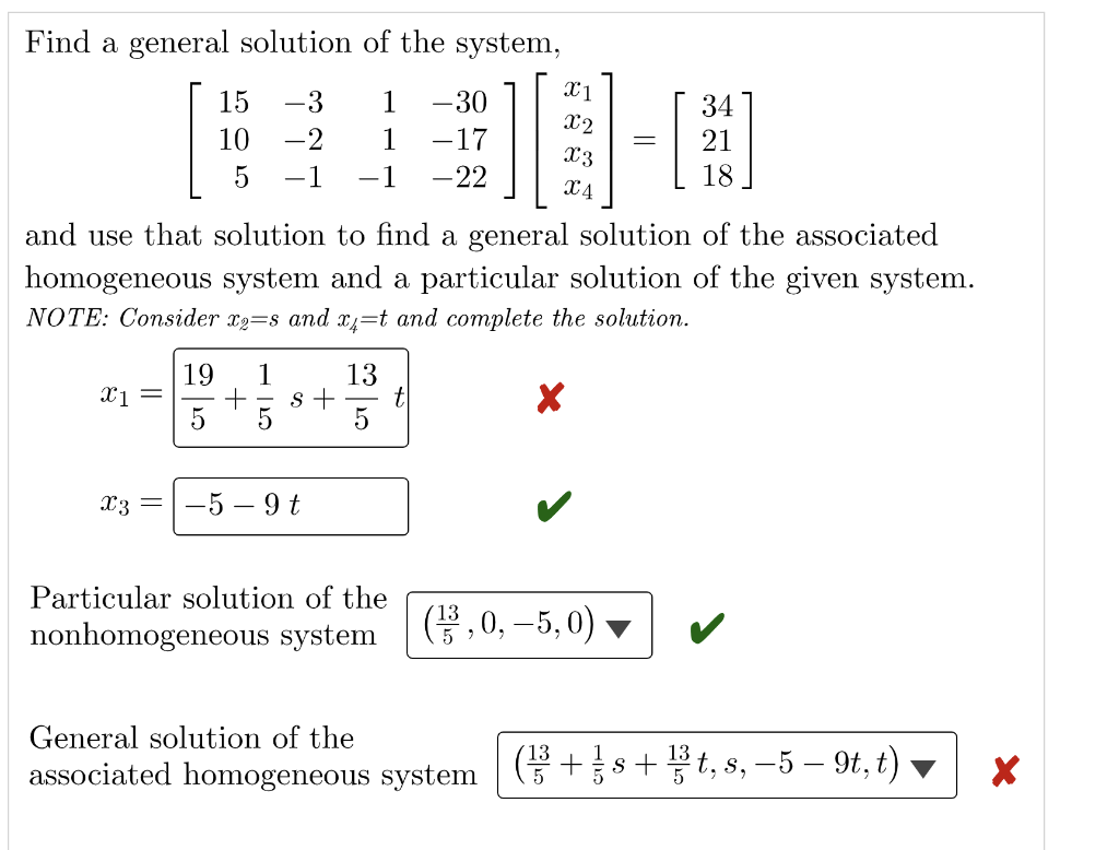Solved Find a general solution of the system, | Chegg.com