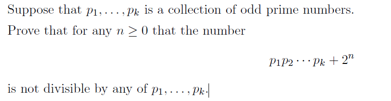 Solved Suppose that p1, . . . , ﻿pk is a collection of odd | Chegg.com