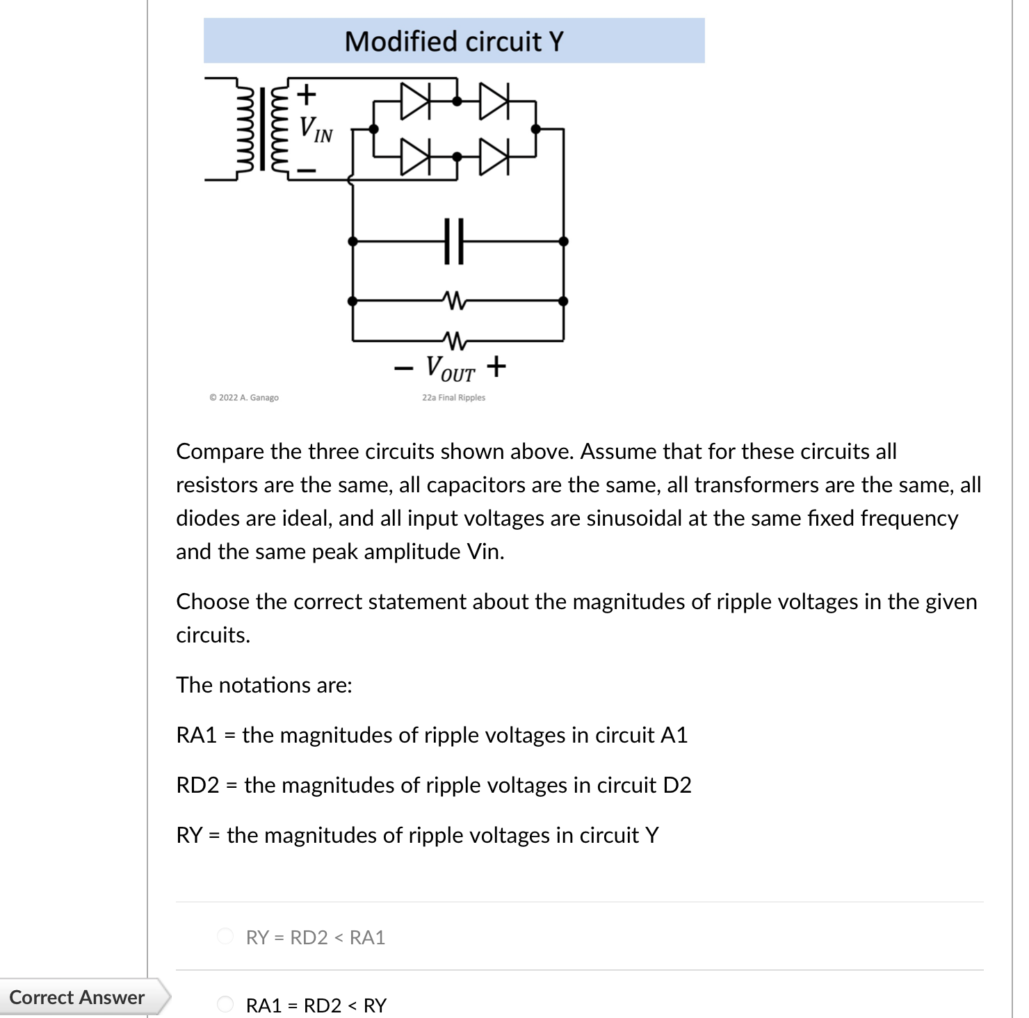 Solved Question 1 0/0.05 pts Modified circuit D2Compare the | Chegg.com