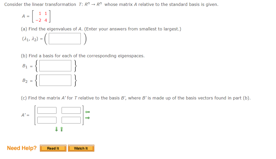 Solved Consider The Linear Transformation T Rn → Rn Whose