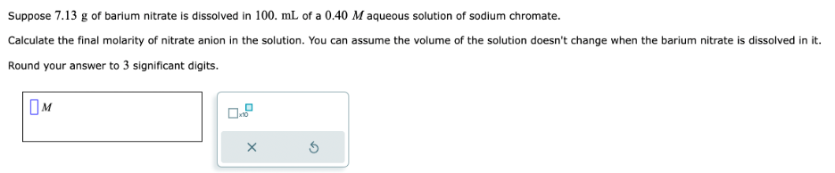 Solved Suppose 7.13 g of barium nitrate is dissolved in | Chegg.com