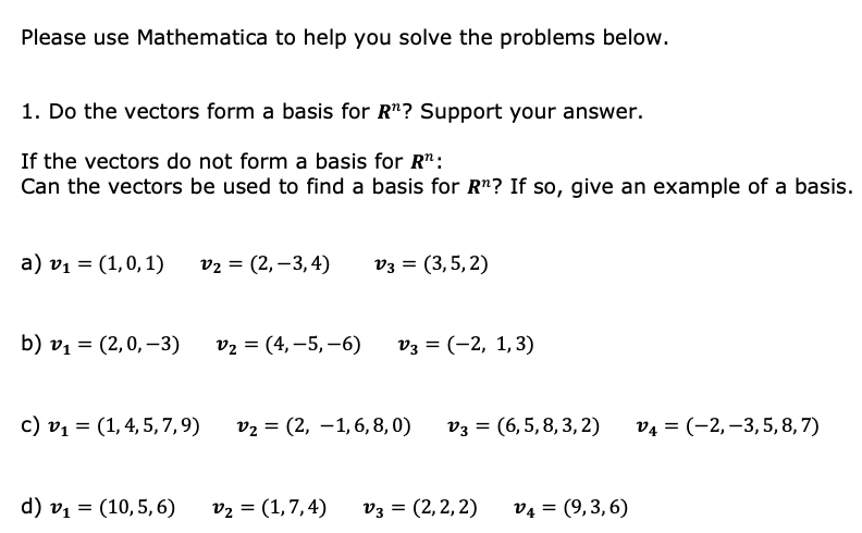 Solved Please use Mathematica to help you solve the problems | Chegg.com