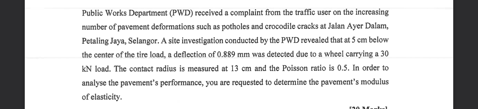 Solved Public Works Department (PWD) ﻿received a complaint | Chegg.com