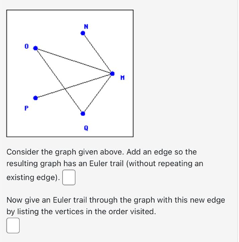 Solved Consider the graph given above. Add an edge so | Chegg.com