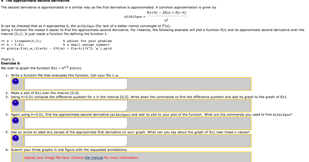 Solved 사 ne approximate second der at The second derivative | Chegg.com