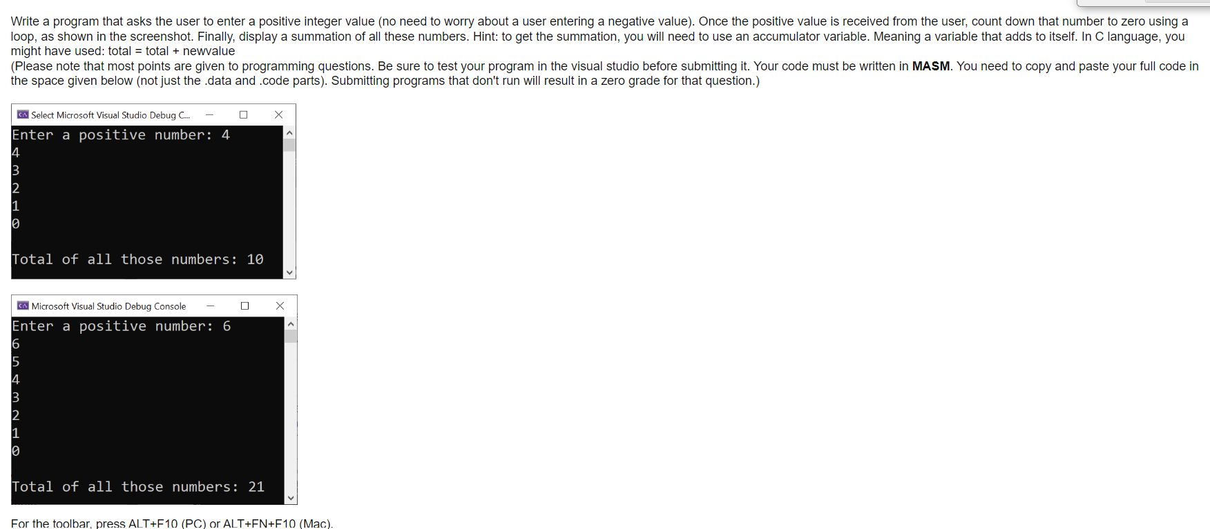 Solved might have used: total = total + newvalue the space | Chegg.com