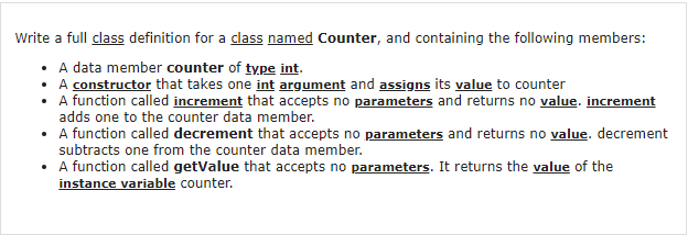 Solved Write a full class definition for a class named | Chegg.com