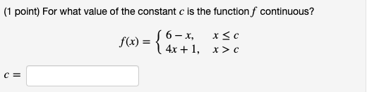 Solved (1 point) Find the value of the constant b that makes | Chegg.com