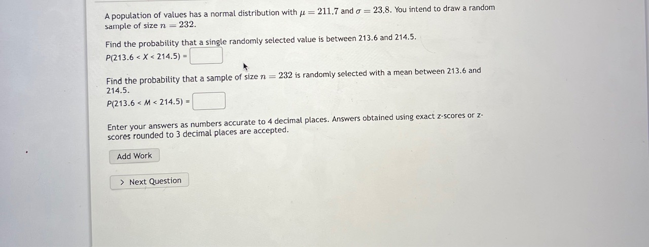 Solved A Population Of Values Has A Normal Distribution With