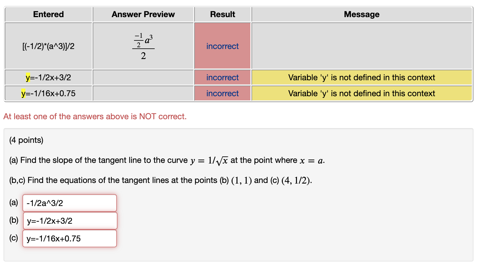 Solved Entered Answer Preview Result Message | Chegg.com