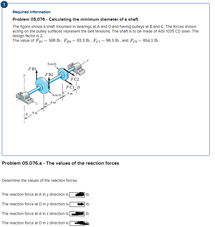 Solved Required informationProblem 05.076 - ﻿Calculating the | Chegg.com