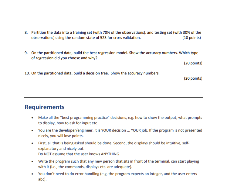 Solved 3. Do some basic data exploration (e.g. using | Chegg.com