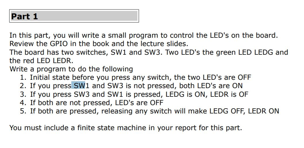 Part 1 In this part, you will write a small program | Chegg.com