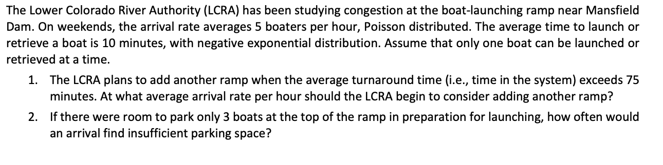 Solved The Lower Colorado River Authority (LCRA) has been | Chegg.com