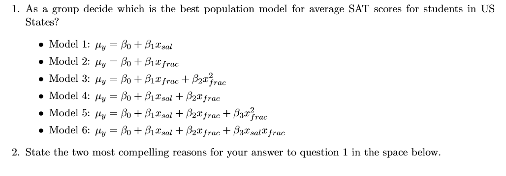 Solved The following is an example estimated linear model. | Chegg.com
