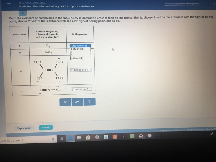 Solved O ADVANCED MATERIAL Predicting the relative boiling | Chegg.com