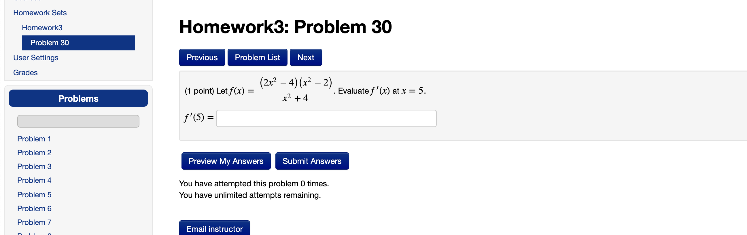 Solved Homework Sets Homework3 Homework3: Problem 30 Problem | Chegg.com