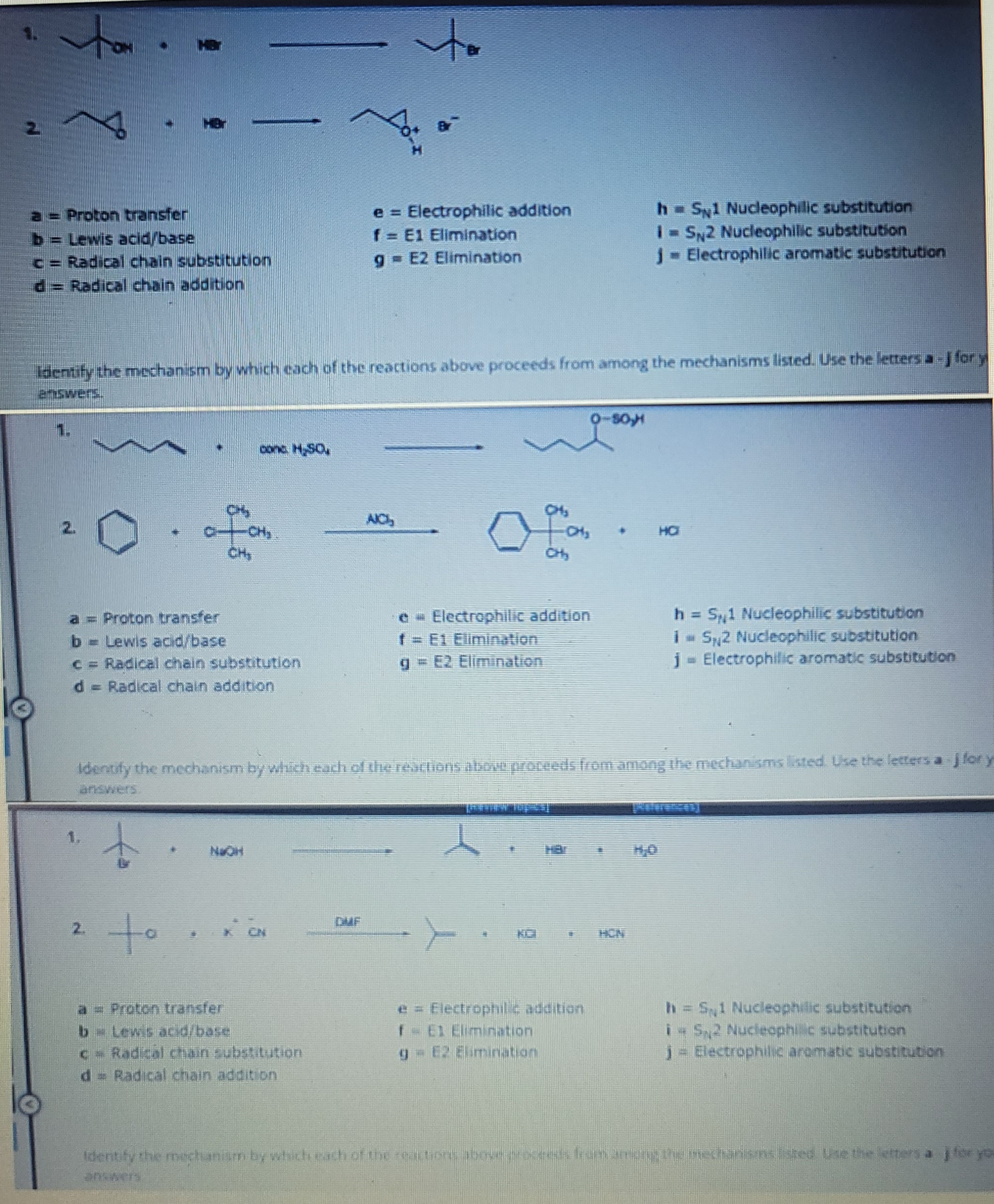 Identify the reaction mechanism. I'm struggling with | Chegg.com