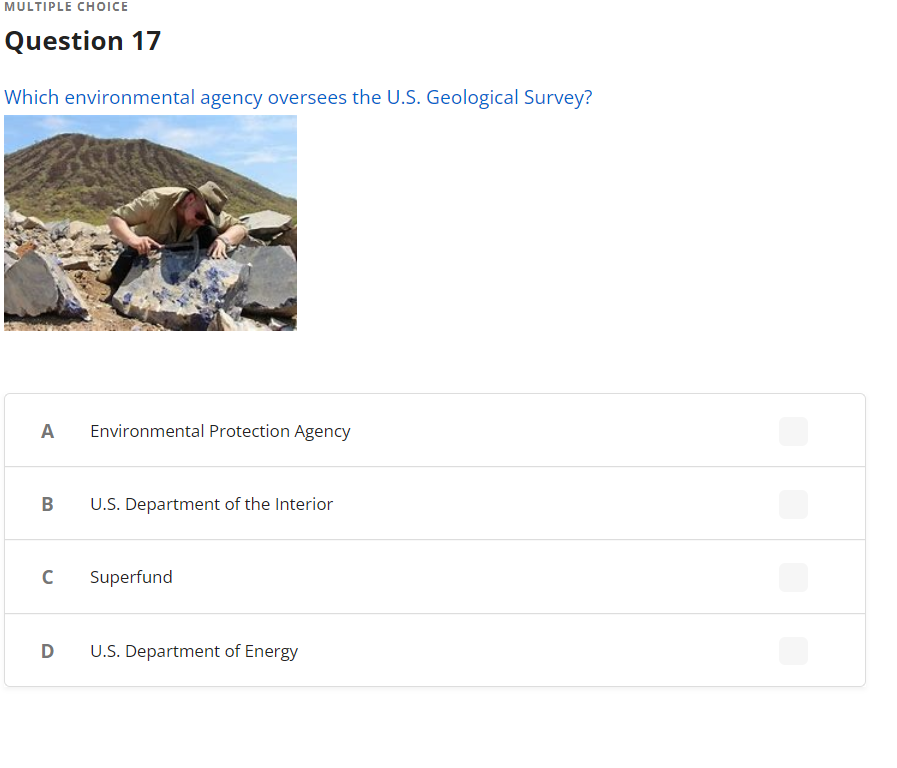 Solved MULTIPLE CHOICE Question 17 Which environmental | Chegg.com