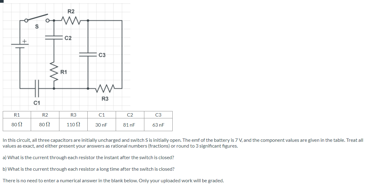 Solved R2 M S C2 C3 w R1 w R3 C1 R1 R2 R3 C1 C2 C3 8012 8012 | Chegg.com