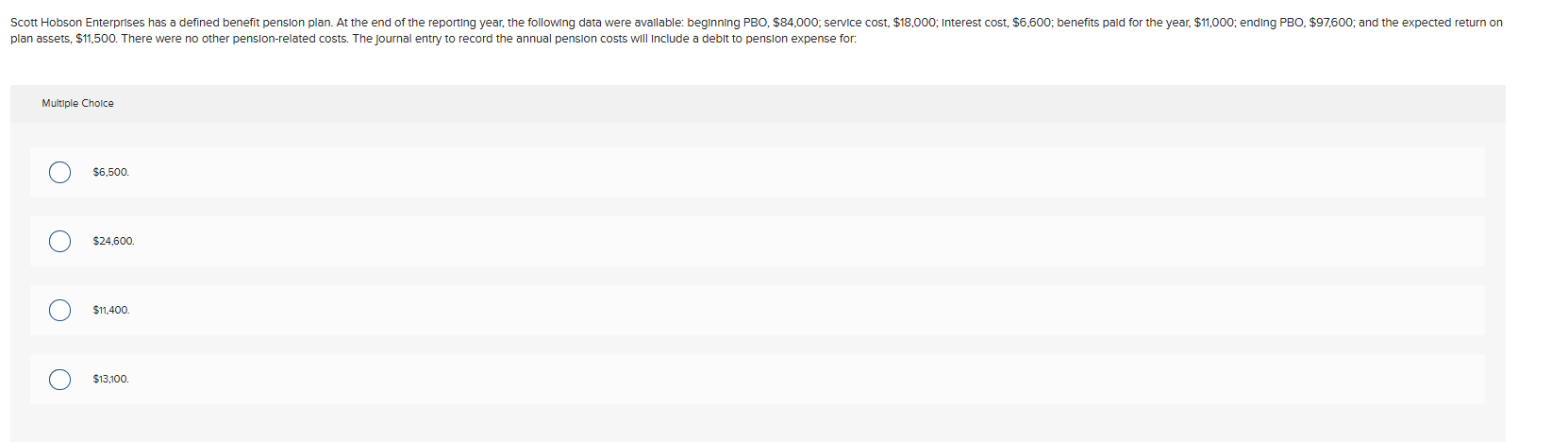 Solved by an EXPERT Scott Hobson Enterprises has a defined benefit ...