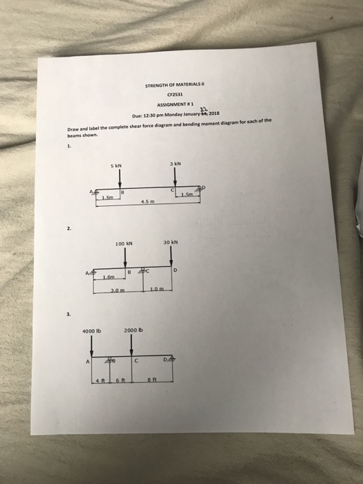 Solved STRENGTH OF MATERIALS ASSIGNMENT 1 Due: 12:30 pm | Chegg.com