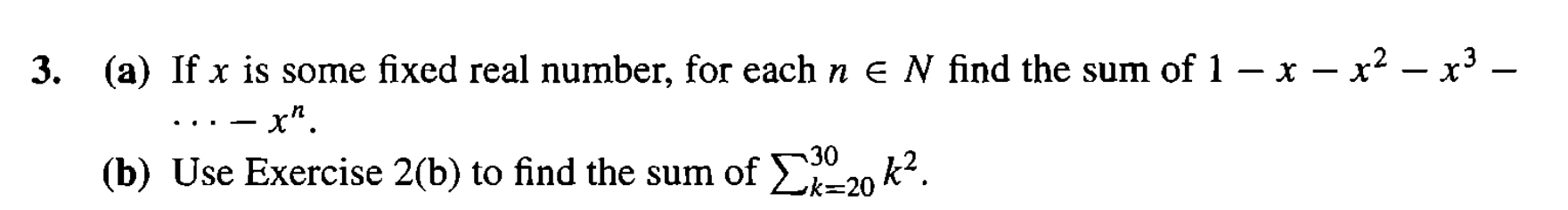 Solved 3. (a) If x is some fixed real number, for each n∈N | Chegg.com