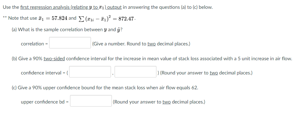 Solved Response y Whole Model (x1) Summary of Fit RSquare | Chegg.com