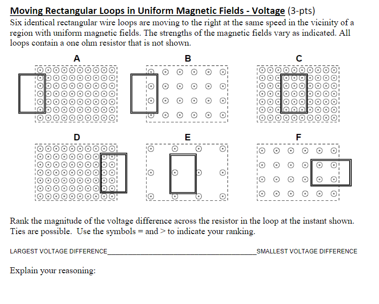 Solved Moving Rectangular Loops in Uniform Magnetic Fields - | Chegg.com