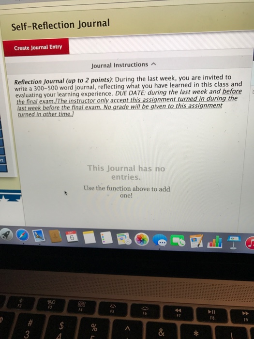 Self Reflection Journal Create Journal Entry Journal Chegg