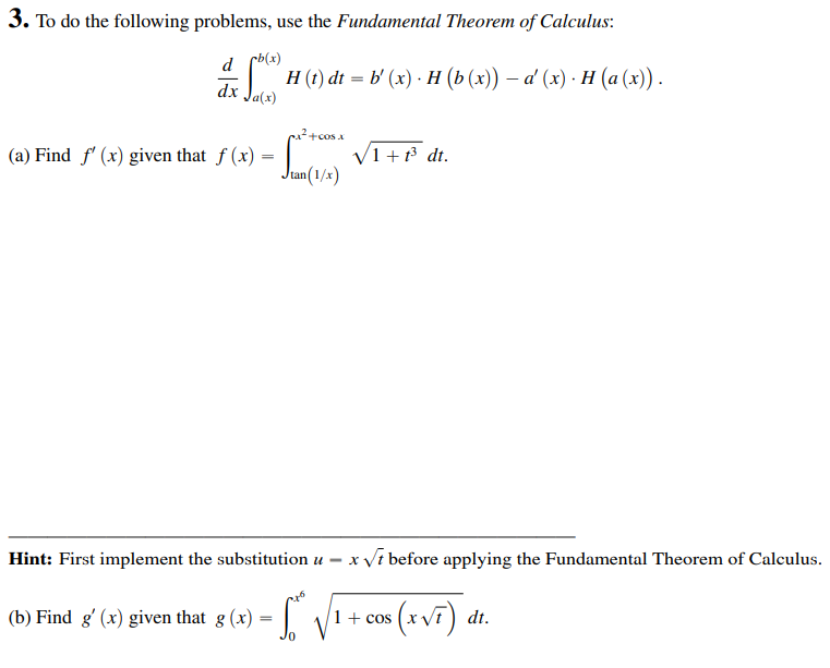 Solved 3. To do the following problems, use the Fundamental | Chegg.com
