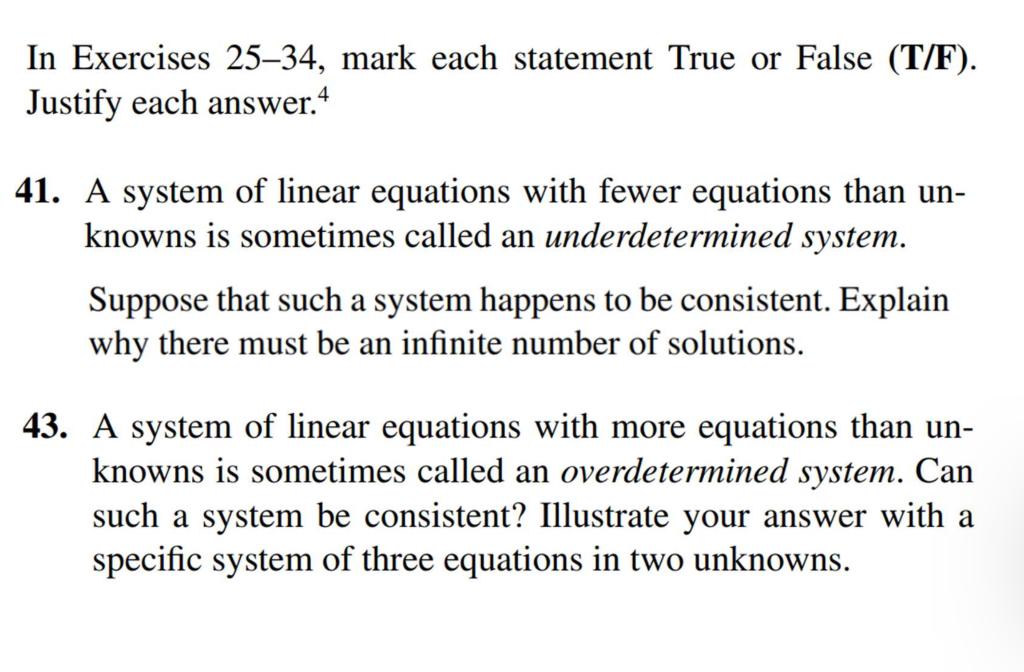 Solved In Exercises 25−34, mark each statement True or False | Chegg.com