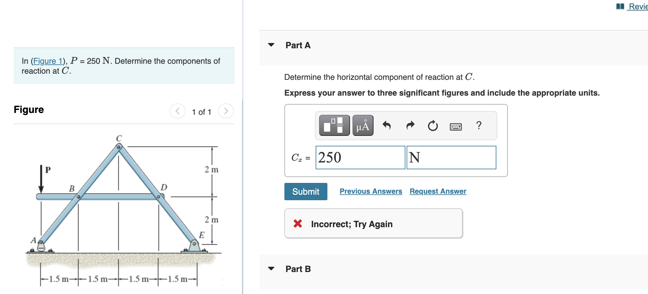 Solved In (Figure 1), P=250 N. Determine the components of | Chegg.com