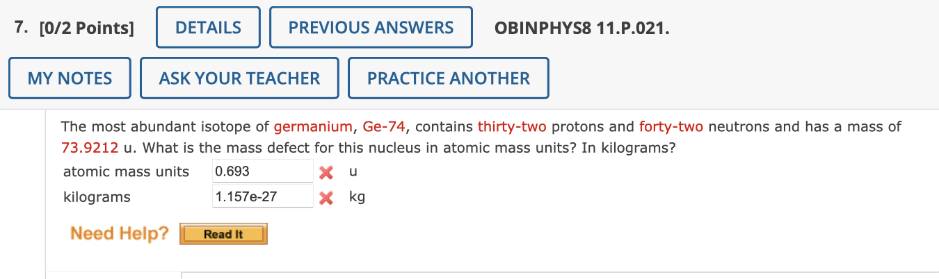 Solved The most abundant isotope of germanium, Ge-74, | Chegg.com