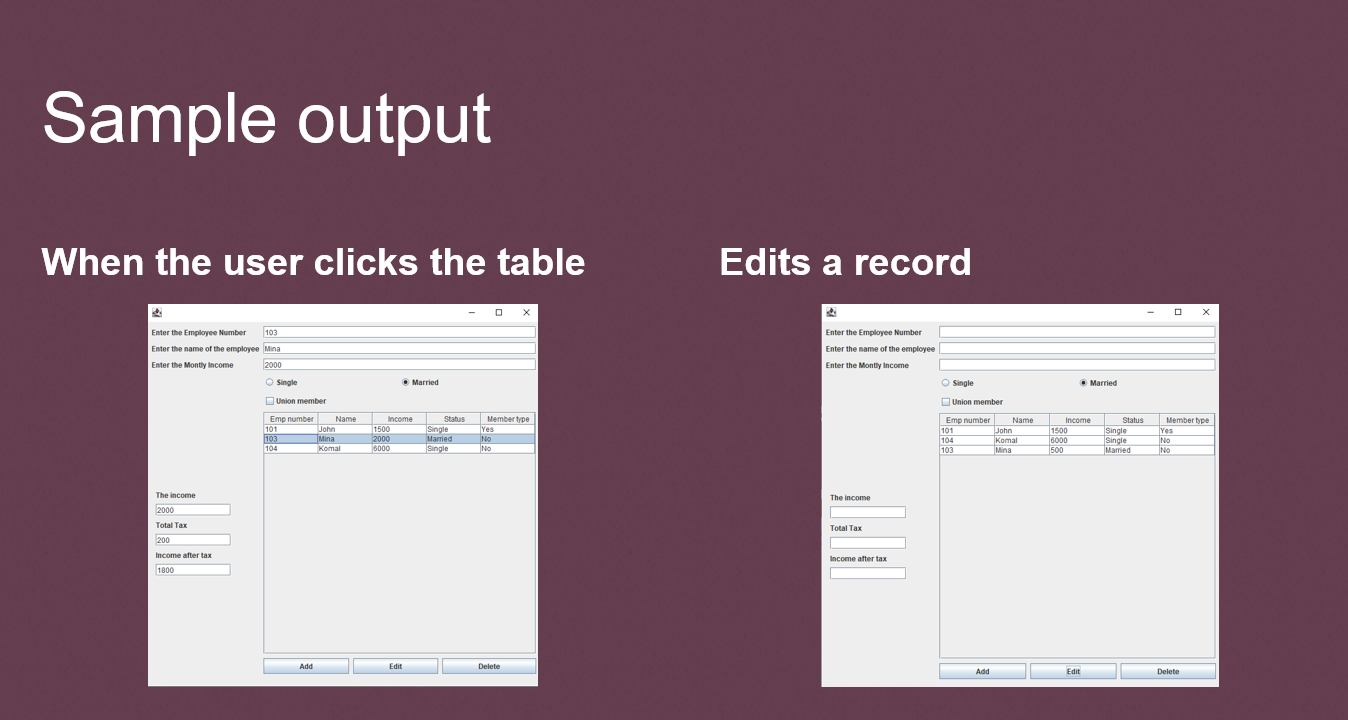 Solved program in java using intellij and xampp all the | Chegg.com