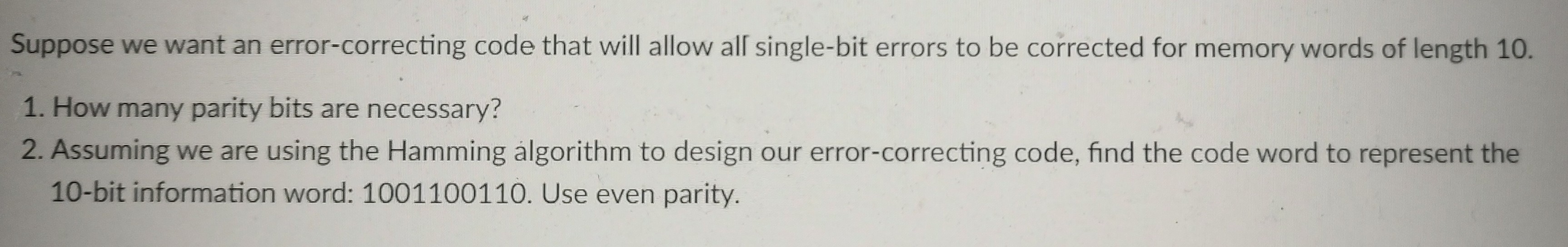 Solved Suppose we want an error-correcting code that will | Chegg.com
