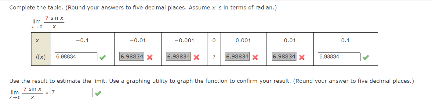 Solved limx→0x7sinx se the result to estimate the limit. Use | Chegg.com
