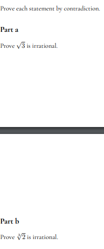 Solved Prove each statement by contradiction. Part a Prove 3 | Chegg.com