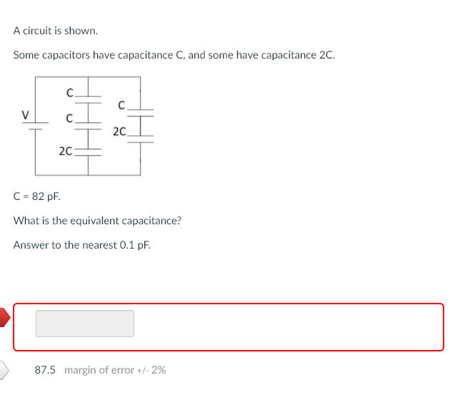 Solved A circuit is shown. Some capacitors have capacitance | Chegg.com
