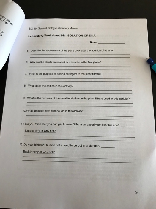 Solved BIO 10: General Biology Laboratory Manual Laboratory | Chegg.com