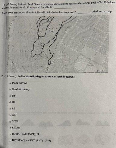 (10 Points) Estimate the differenee in vertical | Chegg.com