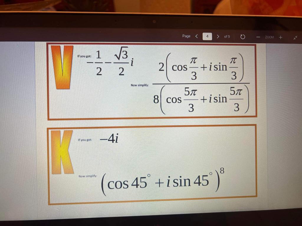Solved COMPLEX NUMBERS IN POLAR FORM Scavenger Hunt Name | Chegg.com