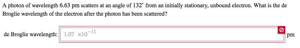 Solved A photon of wavelength 6.63 pm scatters at an angle | Chegg.com