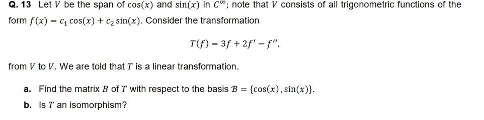 Solved Coordinate Transformations are Isomorphisms | Chegg.com