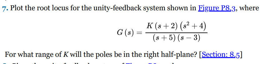 4. For the open-loop pole-zero plot shown in Figure | Chegg.com