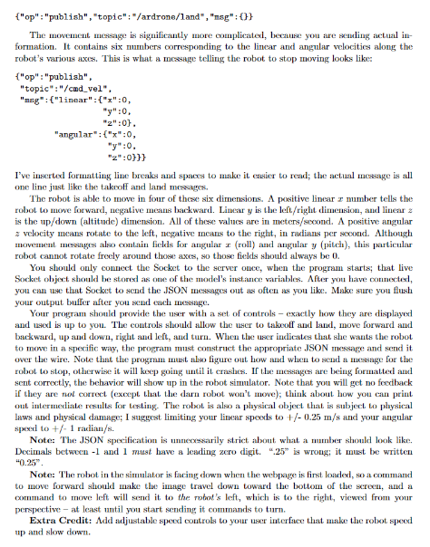 Solved 3 Robot Teleoperation (35 points) The robot you will | Chegg.com