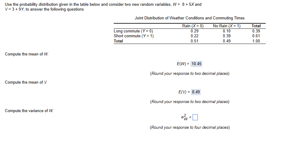 Solved Use the probability distribution given in the table | Chegg.com