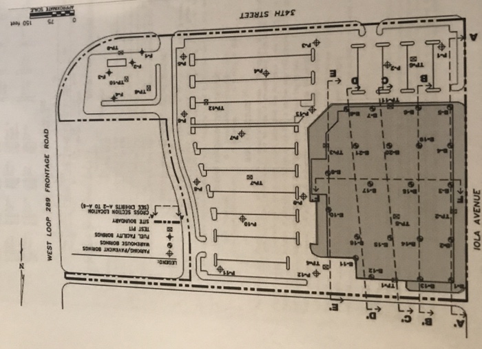 Figure 1 shows the layout of geotechnical borings | Chegg.com